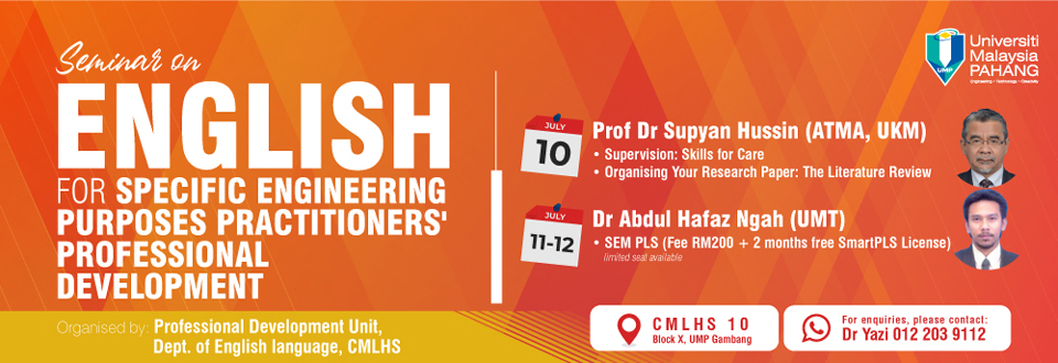 Seminar on English for Specific Engineering Purposes Practitioners ...